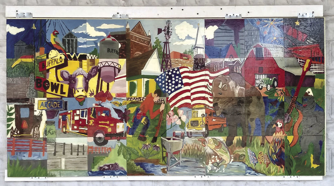 Mural depicting Dallas County landmarks on display at Reflex | Buffalo ...